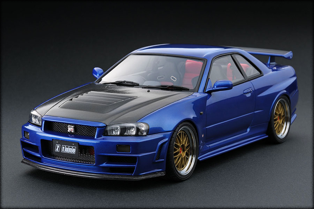Miniature Nissan Skyline R34 1/18 Ignition Model R34 Nismo GT-R Z-tune ...