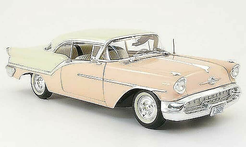 Diecast Model Cars Oldsmobile Super 88 1 18 Highway 61 Pink beige 1957