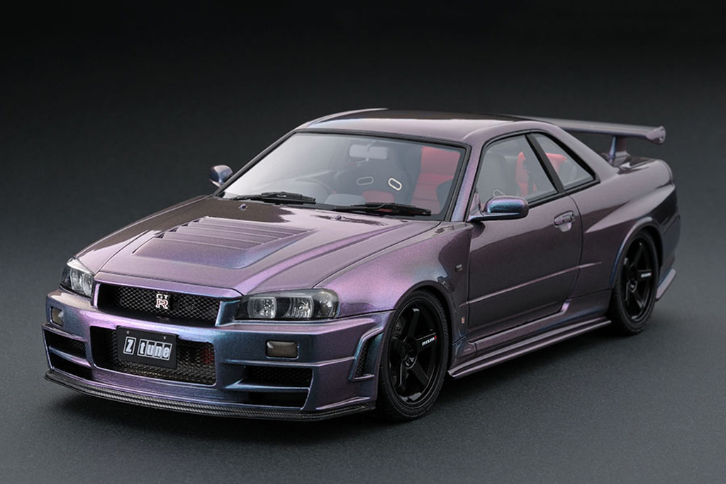 Miniature Nissan Skyline R34 1/18 Ignition Model R34 Nismo GT-R Z-tune ...